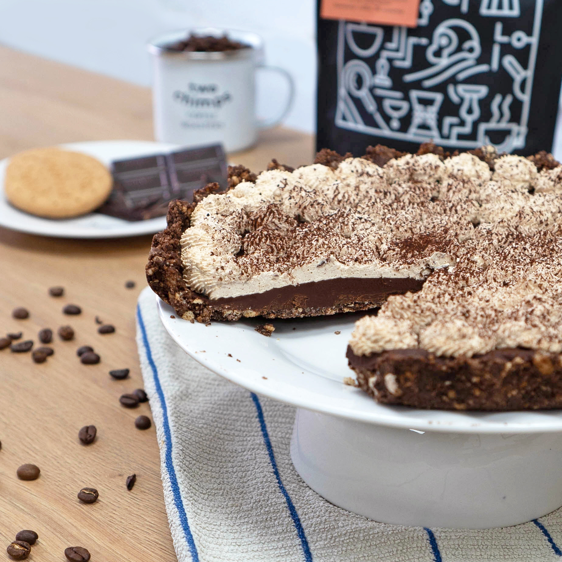Chocolate Coffee Tart - Two Chimps Coffee